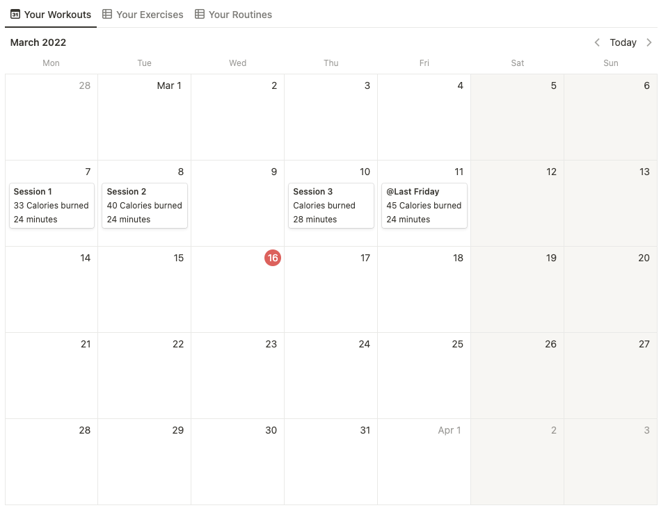 Your Smart Workout Tracker Template In Notion 2023